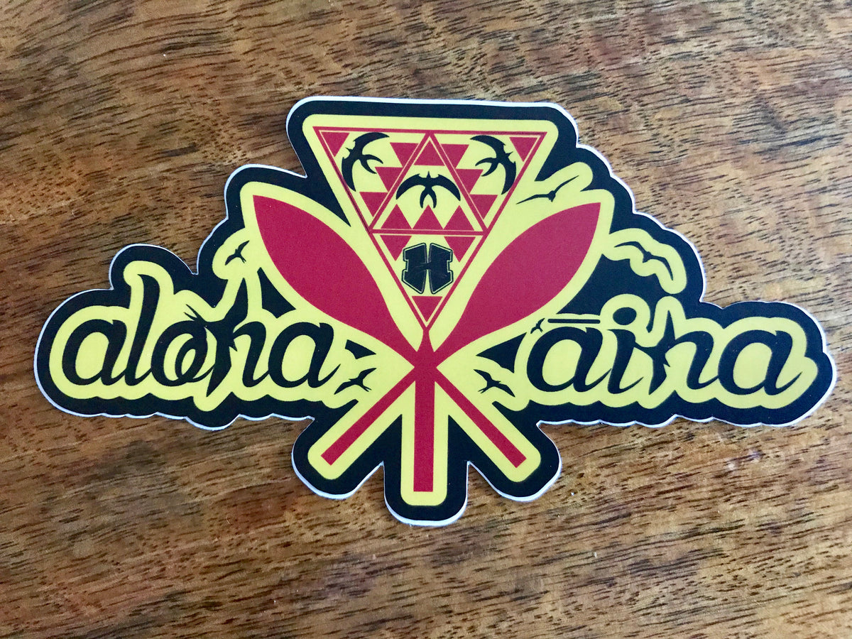 Aloha 'Āina Sticker – 'IWA Surf Co. x H ICON808