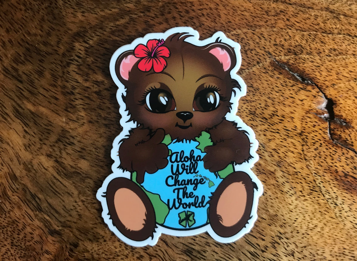 Aloha Bear 3" Sticker – 'IWA Surf Co. x H ICON808